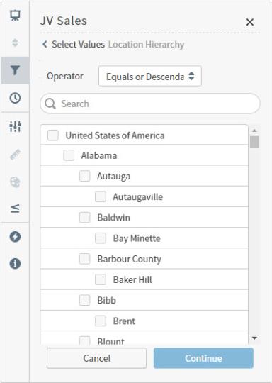 V22 Apply Hierarchical Filters To A Pivot Table Visual Composer 